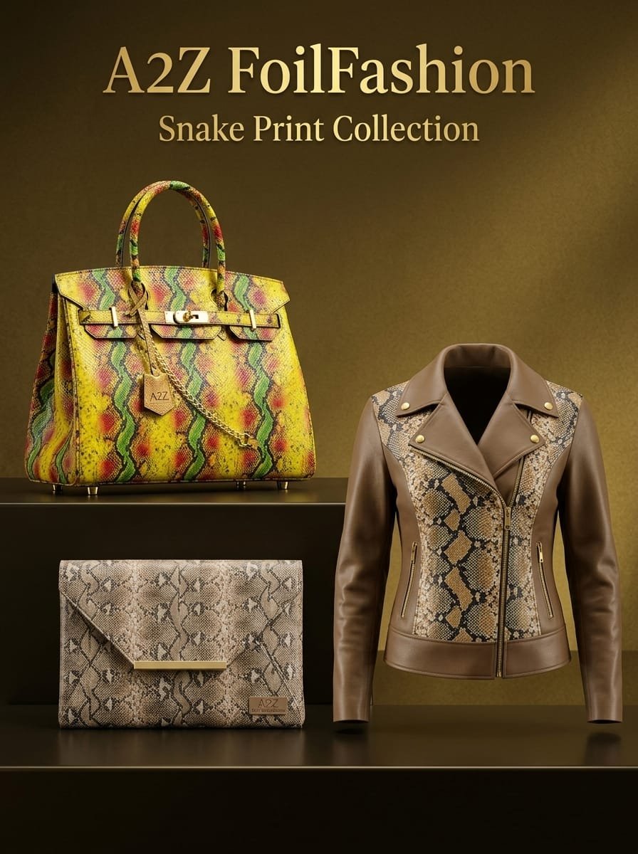 Snake Print Leather Jacket & Handbag Manufacturer Pakistan | A2Z